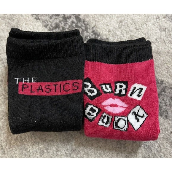 Accessories | New Mean Girls Faux Burn Book Sock Set 2 Pairs Of Crew ...